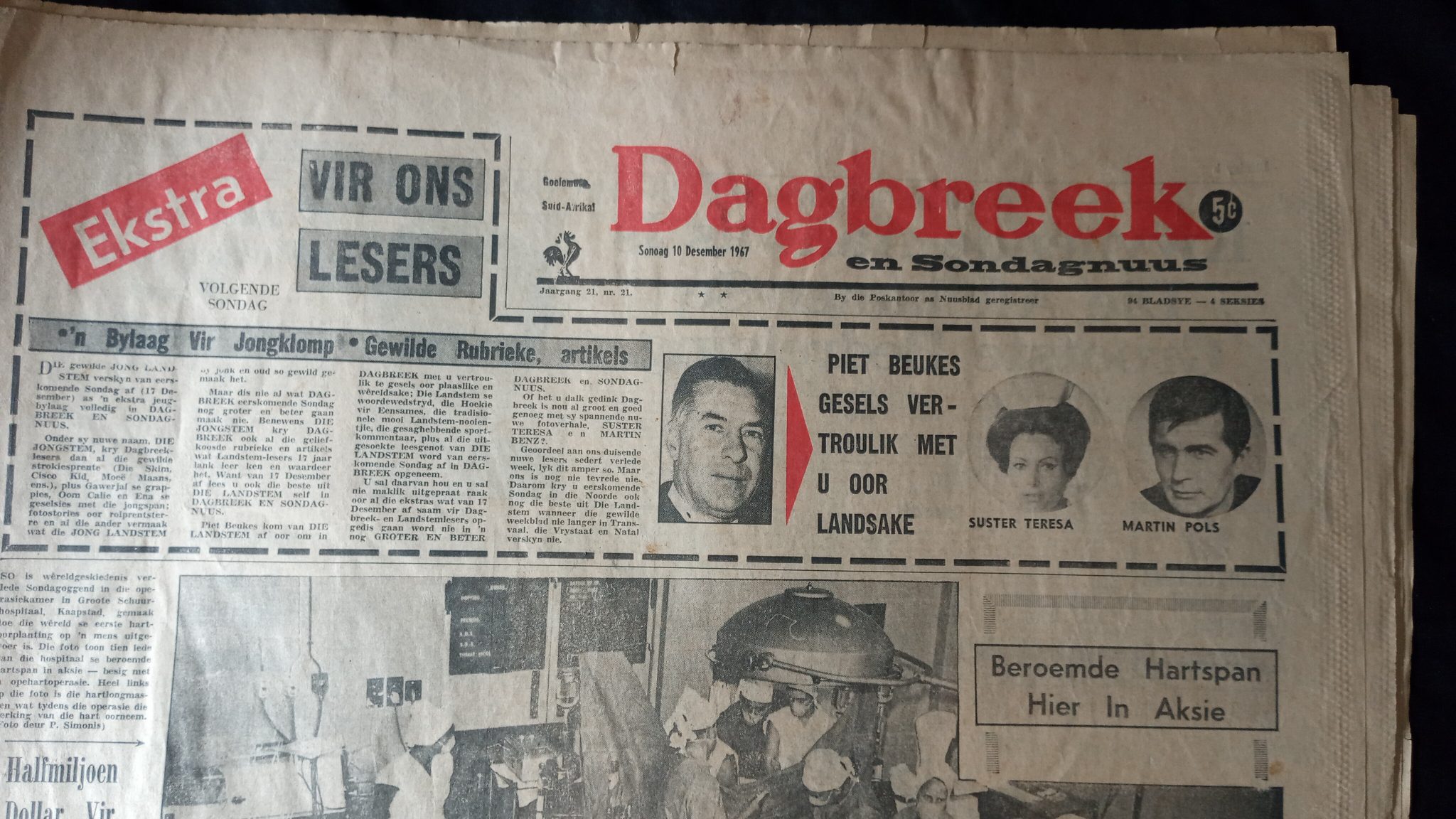 SONDAGKOERANTE: VAN ‘DAGBREEK’ TOT ‘RAPPORT’, ‘DIE WêRELD’, ‘SONDAG ...