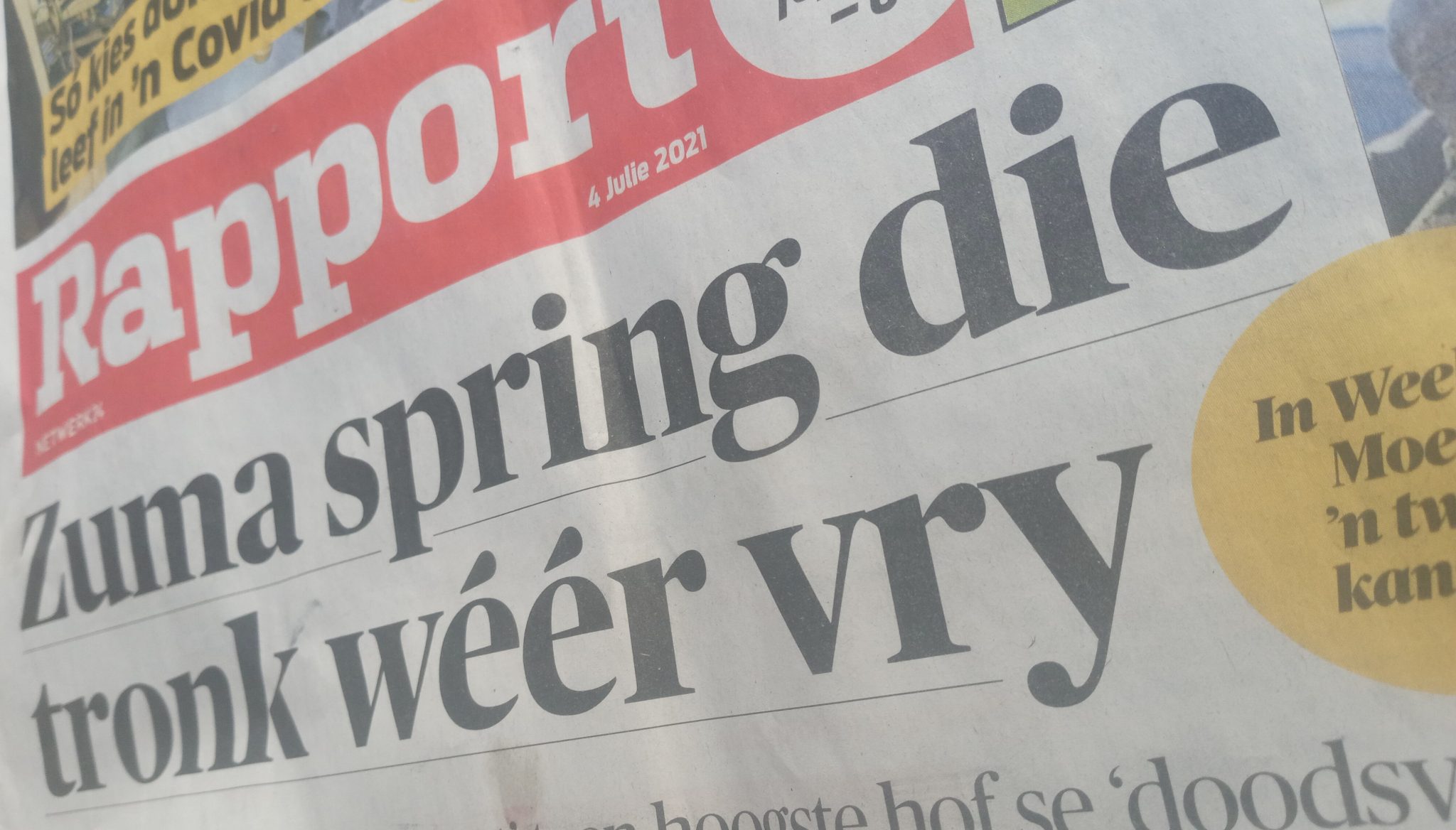 SONDAGKOERANTE: VAN DAGBREEK TOT RAPPORT, DIE WêRELD, SONDAG… – Mediamense