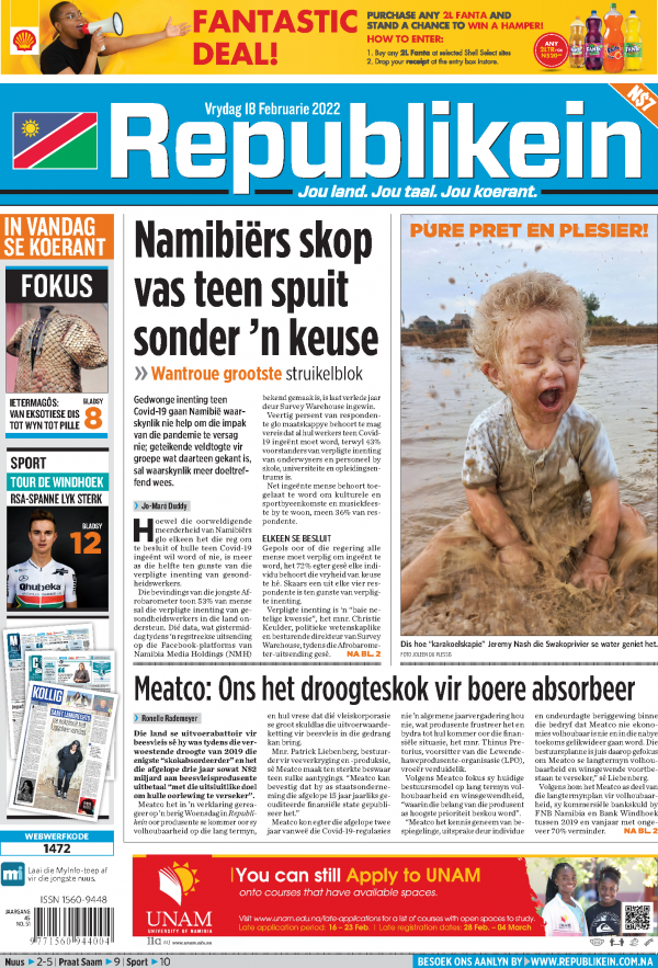 AFRIKAANSE KOERANTE IN SUIDWES-AFRIKA EN NAMIBIë – Mediamense