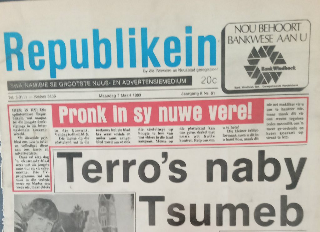 AFRIKAANSE KOERANTE IN NAMIBIë – Mediamense