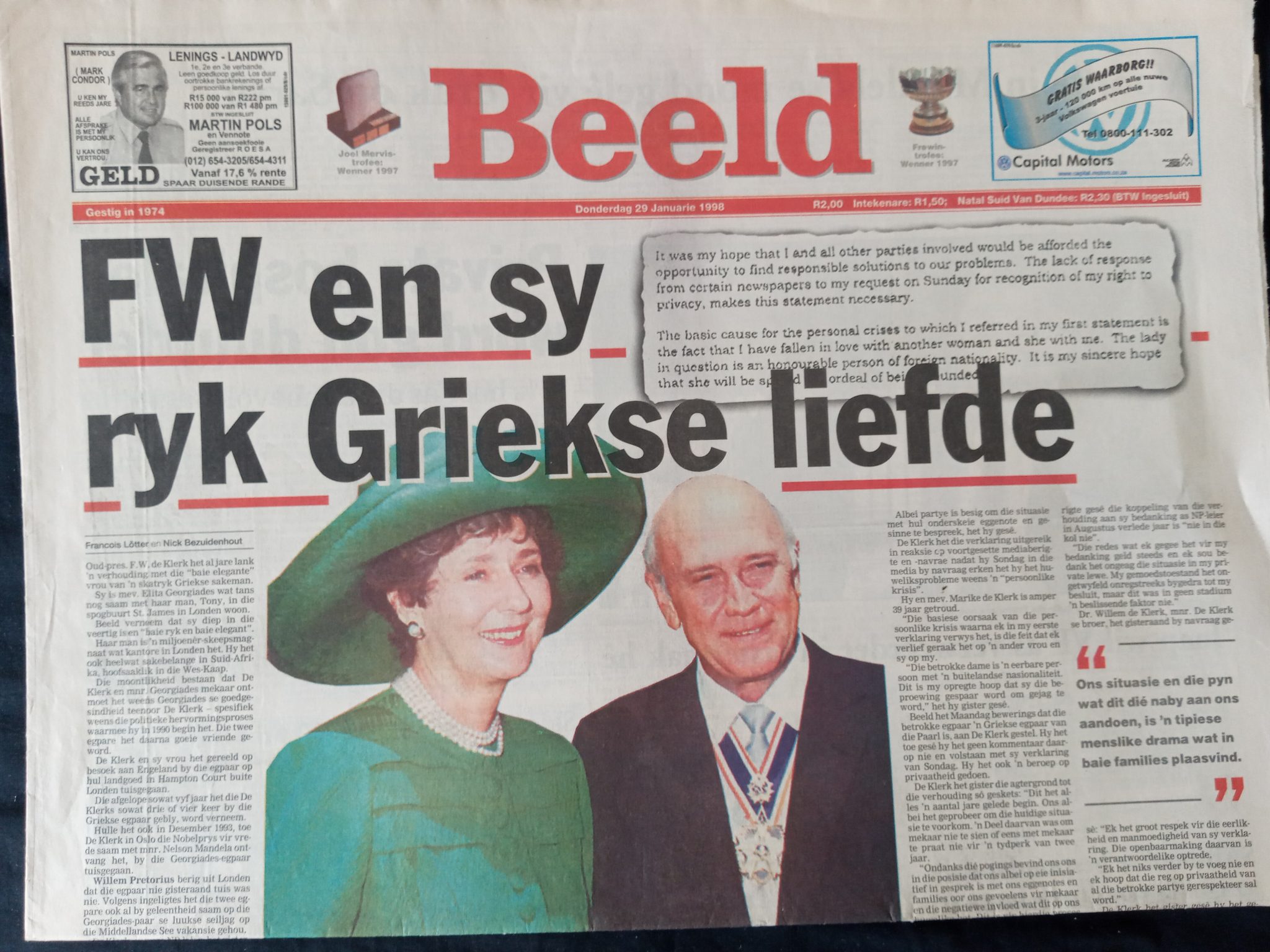 VOORBLAAIE VOOR EN NA ‘BEELD’ SE KOMS 50 JAAR GELEDE – Mediamense